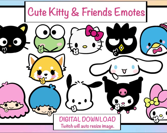 Kawaii Mini Cats PNG Bundle - Etsy