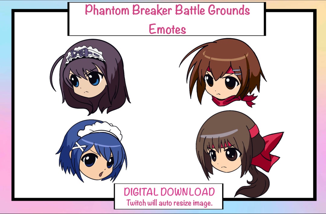 PNG Files Phantom Breaker Battle Grounds Emotes for Twitch Streamers ...