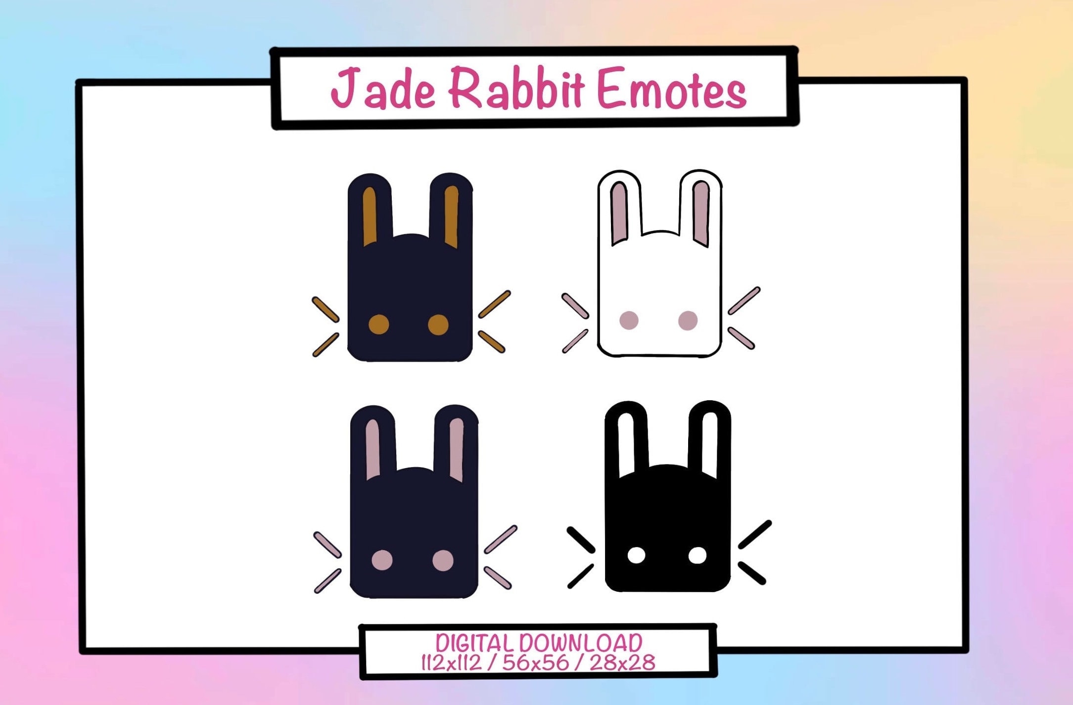 Destiny Jade Rabbit Emotes for Twitch Streamers, Discord, Youtube I ...