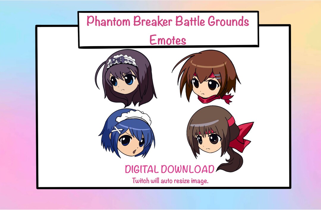 Phantom Breaker Battle Grounds Emotes for Twitch Streamers - Etsy
