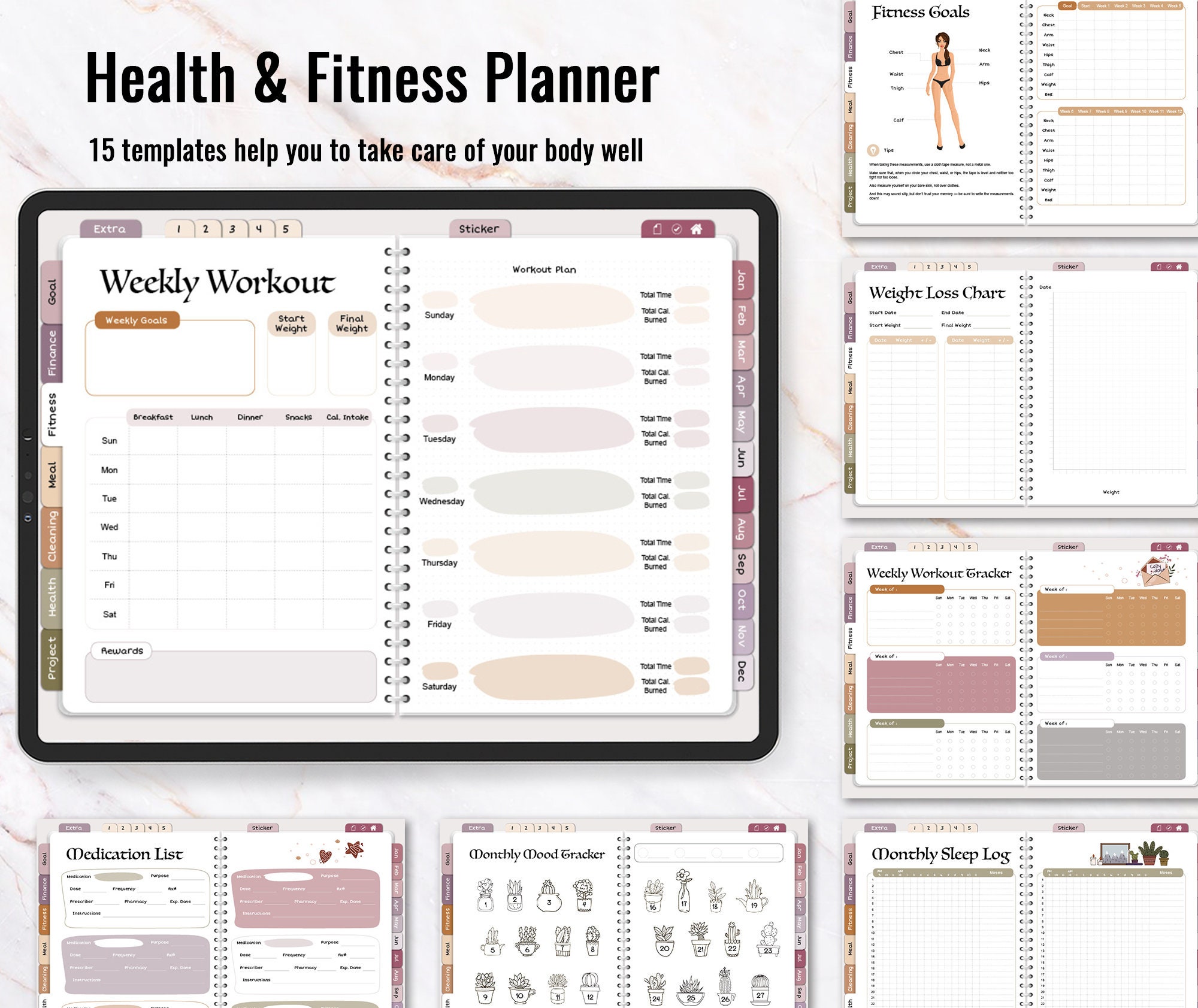 Undated Life Planner All in One Digital Planner Undated - Etsy