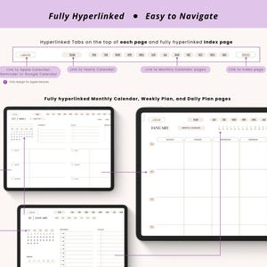 Undated Onenote Digital Planner: Hyperlinked, Reusable, for Ipad ...