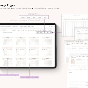 Undated Onenote Digital Planner: Hyperlinked, Reusable, for Ipad ...