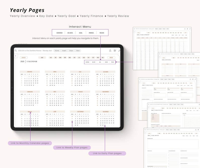 Onenote Digital Life Planner: 2026, Hyperlinked, All-in-one (digital ...