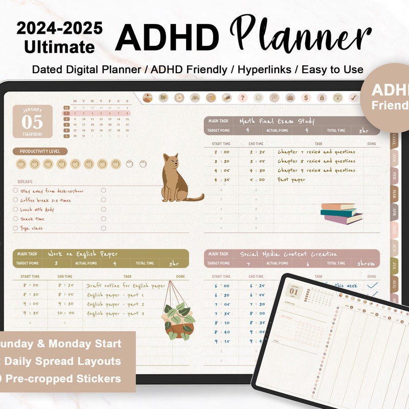 Adhd Planner - Etsy