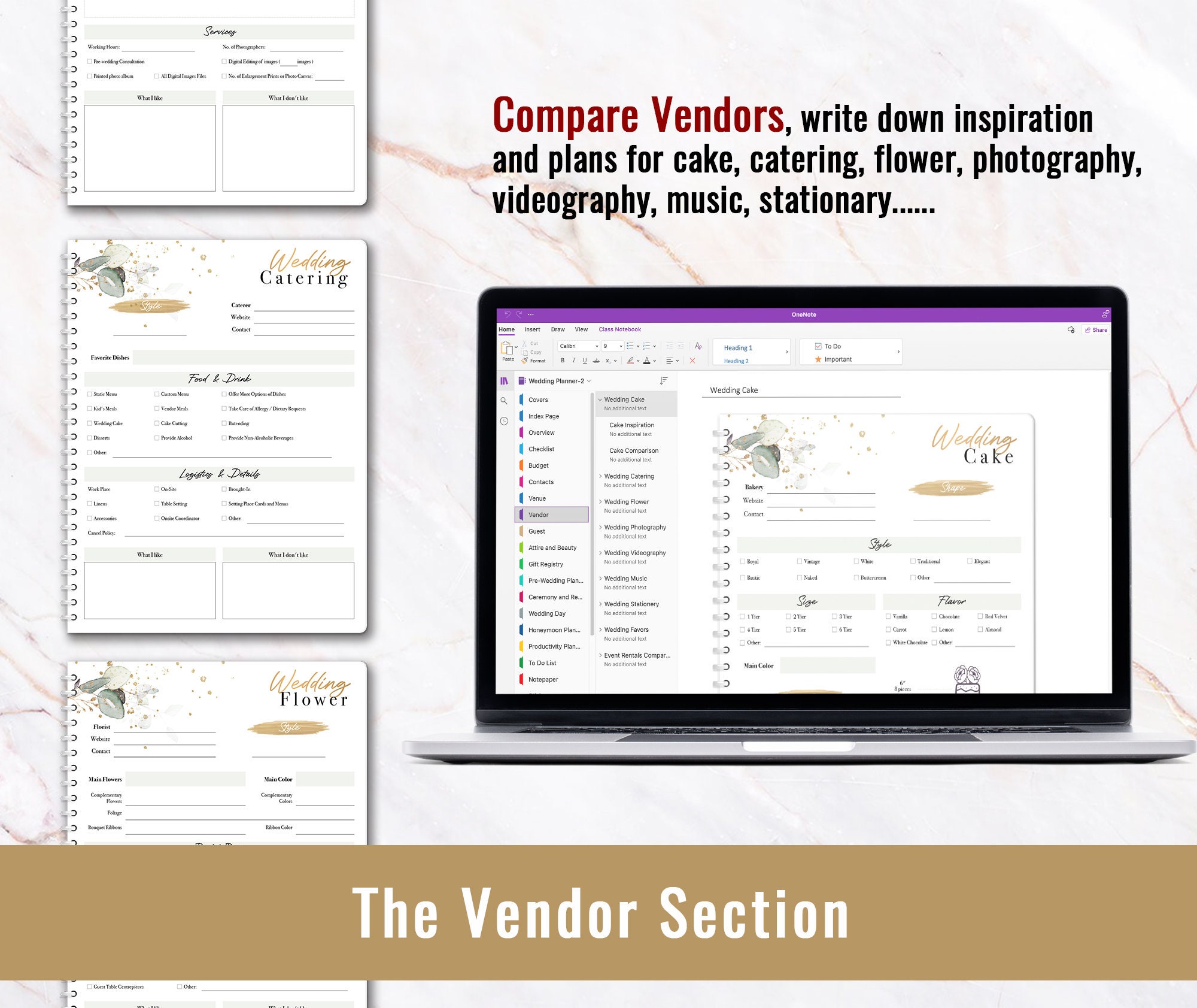 Onenote Wedding Planner: Hyperlinked Digital Checklist (digital ...