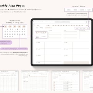 Undated Onenote Digital Planner: Hyperlinked, Reusable, for Ipad ...