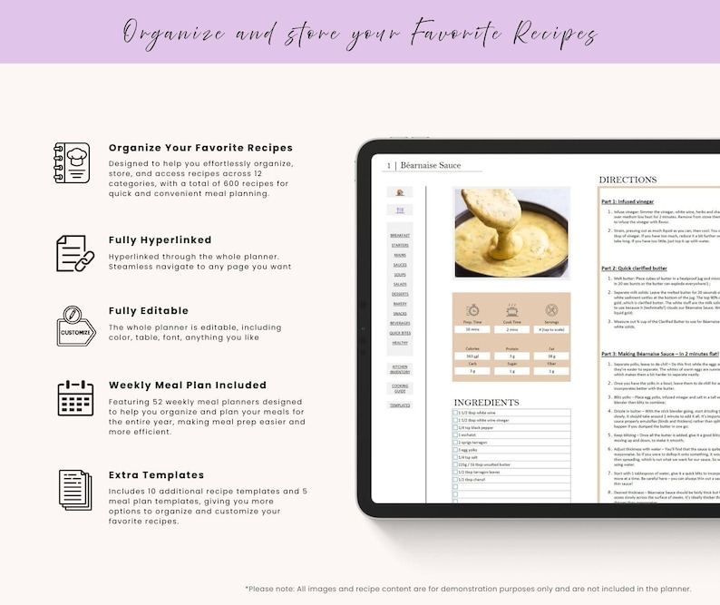 Onenote Recipe Book: Hyperlinked, Fully Customizable, Family Cookbook ...