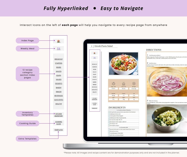 Onenote Recipe Book: Hyperlinked, Fully Customizable, Family Cookbook ...