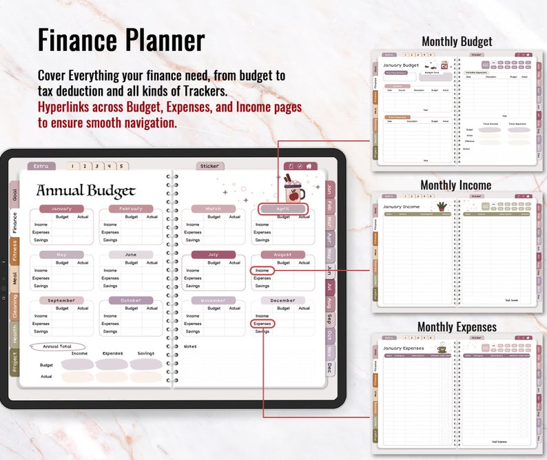 Undated Life Planner All in One Digital Planner Undated | Etsy
