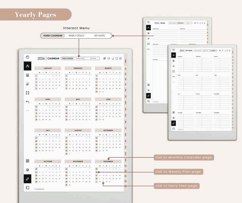 Daily Planner 2026-2027 for Remarkable Paper Pro: Minimalist ...