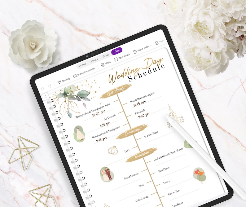 Onenote Wedding Planner: Hyperlinked Digital Checklist (digital ...