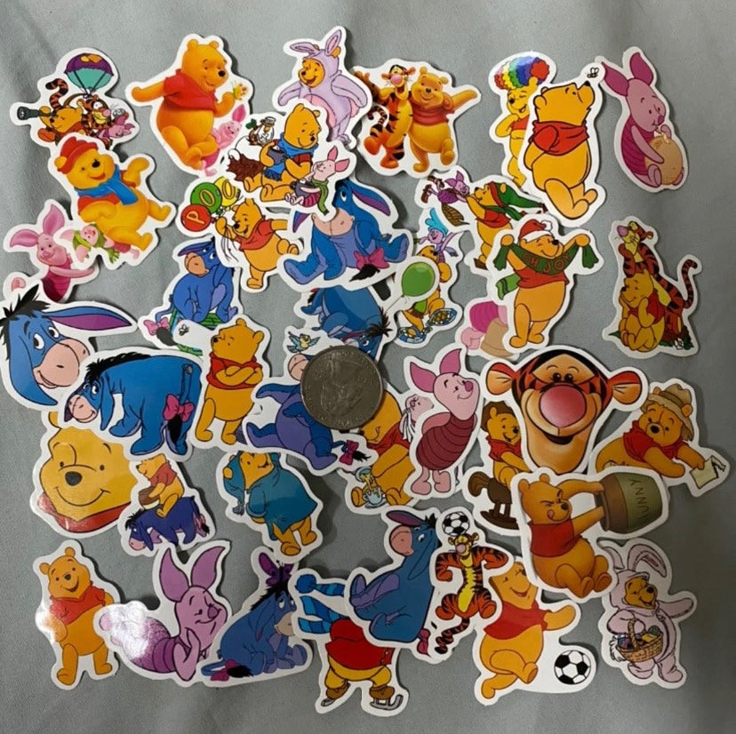40 Winnie the Pooh Stickers - Etsy