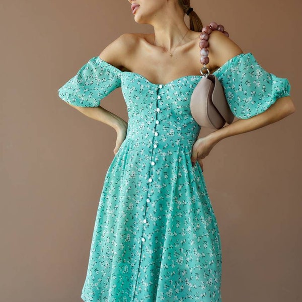 Turquoise Dress - Etsy