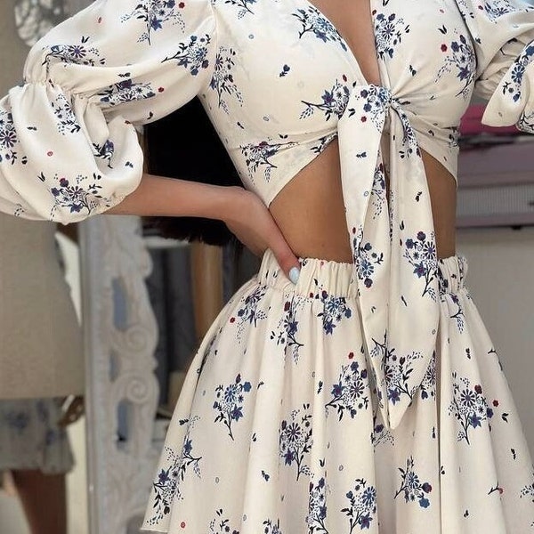 Floral Two Piece Set - Etsy