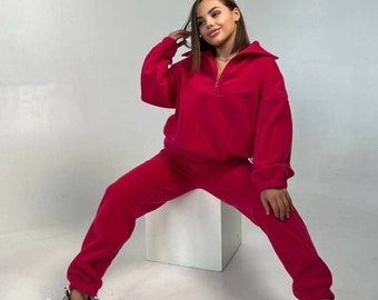 Hot Pink Sweatsuit - Etsy