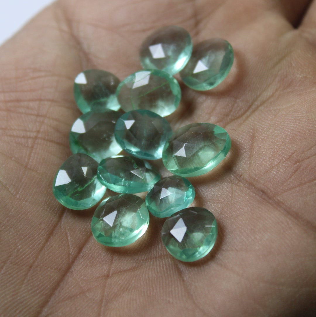 50 Carat Natural Light Green Color Fluorite Rose Cut Both Side - Etsy