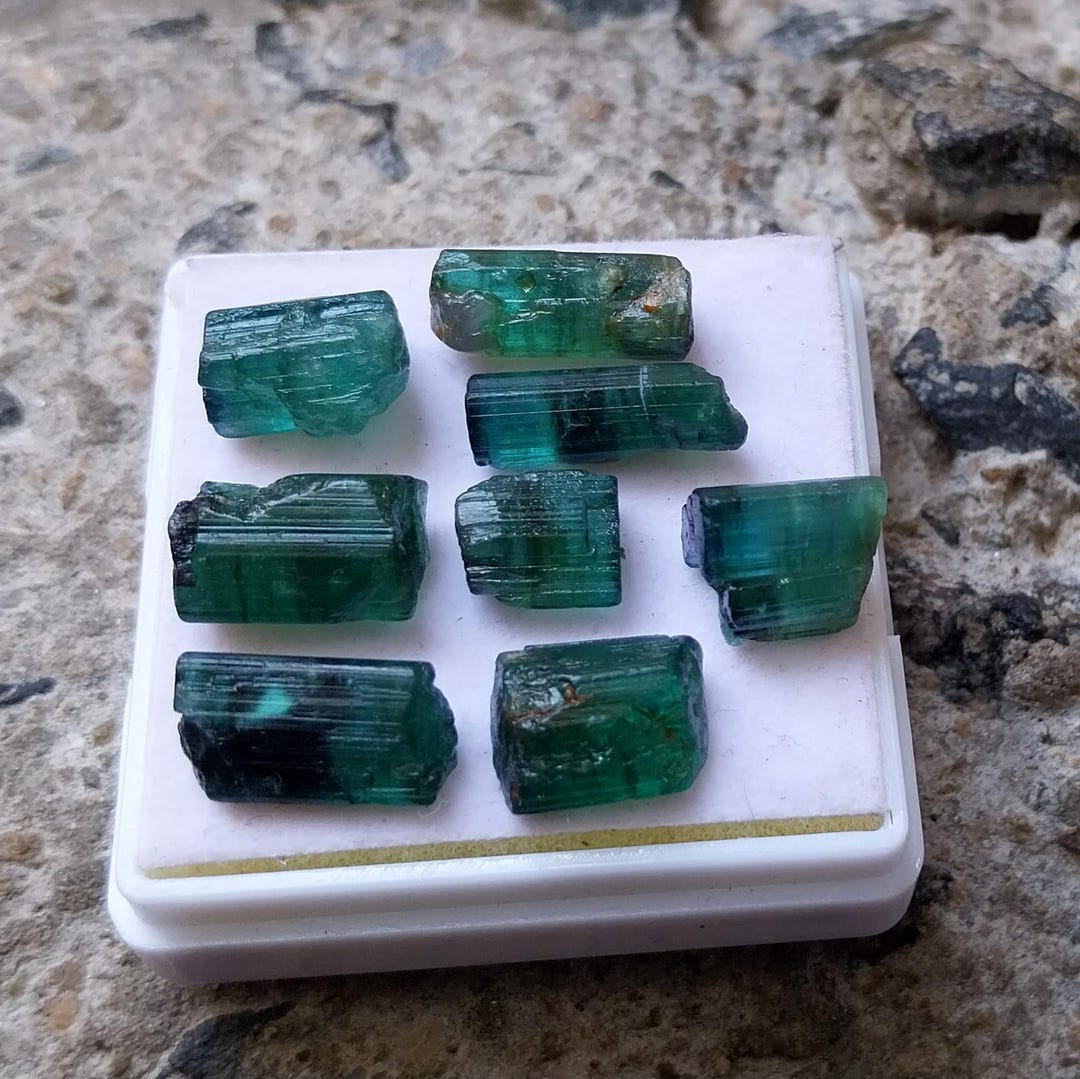 Greenish Blue Tourmaline Rough, Natural Greenish Blue Tourmaline Pencil ...