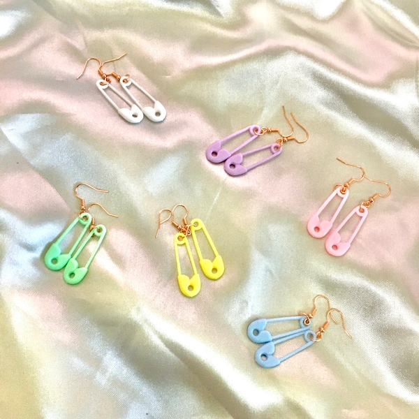 Safety Pin Earrings - Etsy