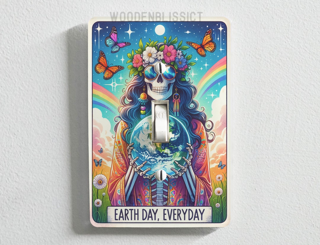 Earth Day Everyday Light Switch Cover, Bathroom Bedroom Decor, House ...