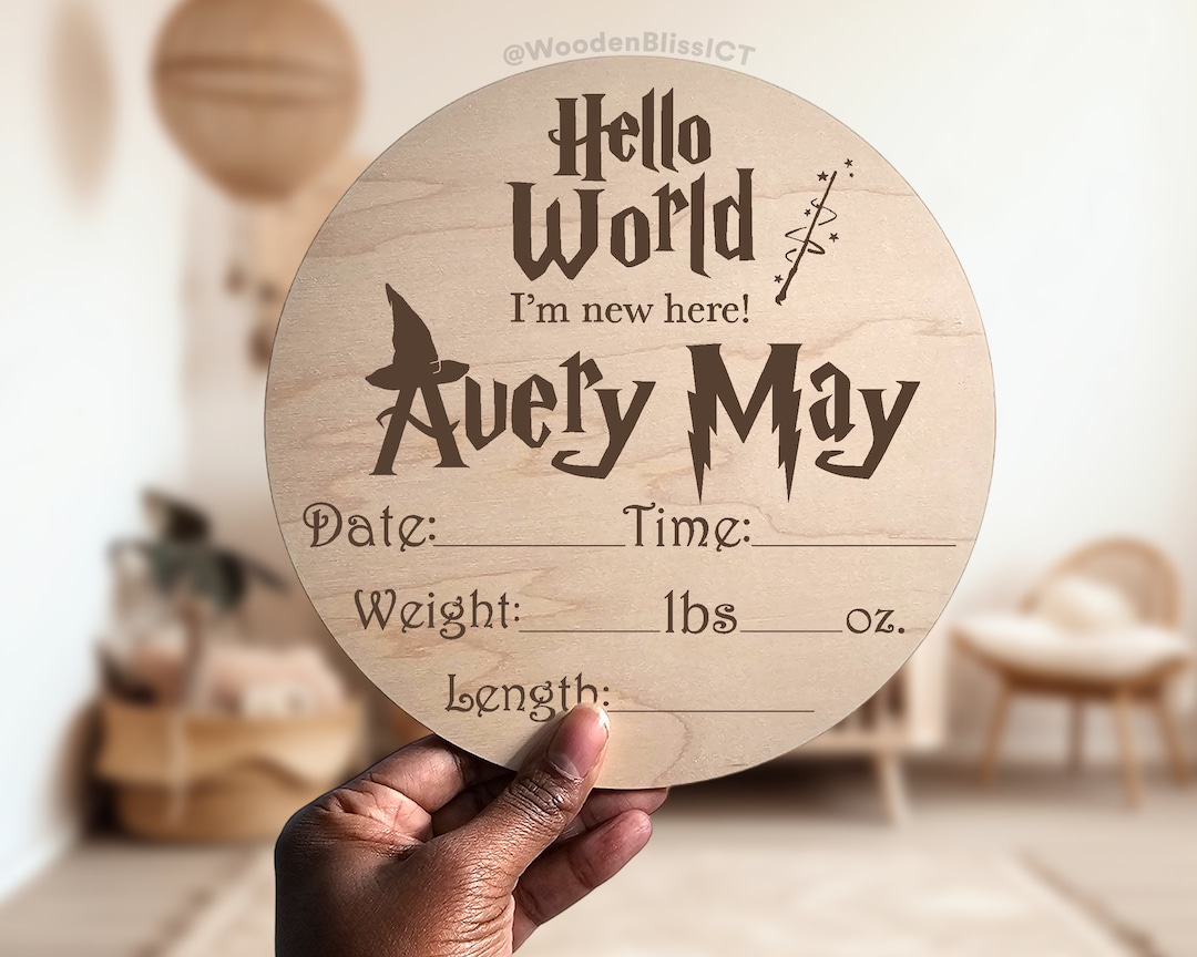 Wizard Baby Personalized Name Announcement , Baby Shower Gift , Nursery ...