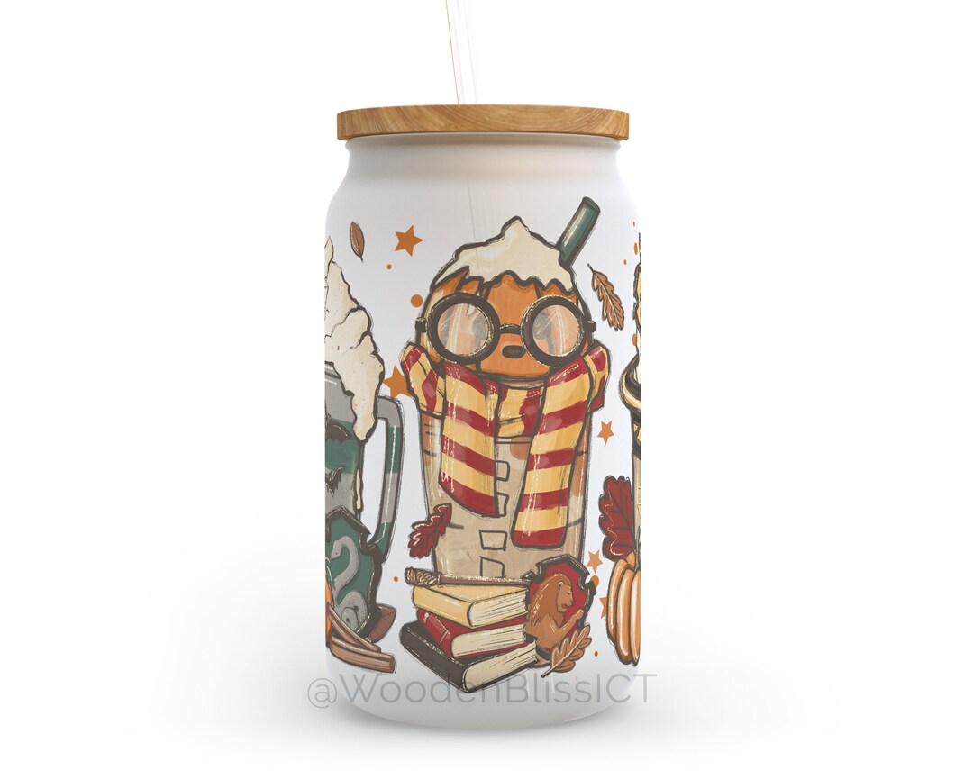 Wizard Latte Iced Coffee Frosted Glass Can, Wizards and Witches School ...