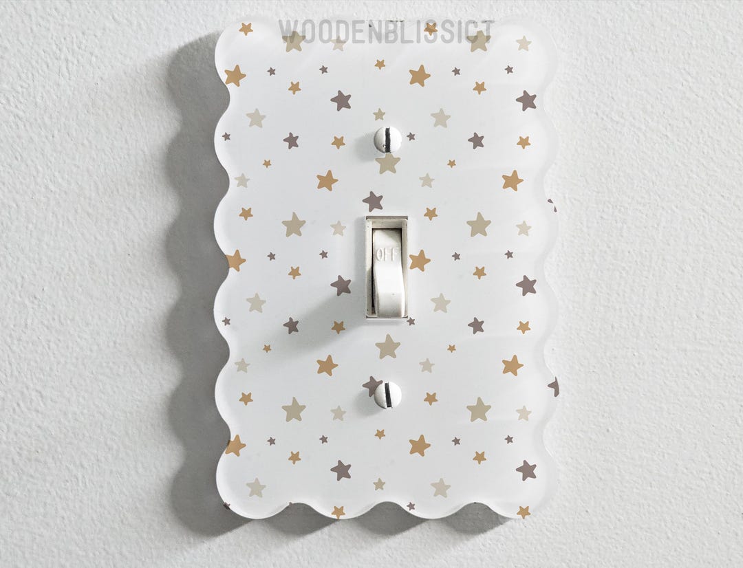 Light Switch Cover Plate, Cute Modern Stars, Clouds and Rainbows ...