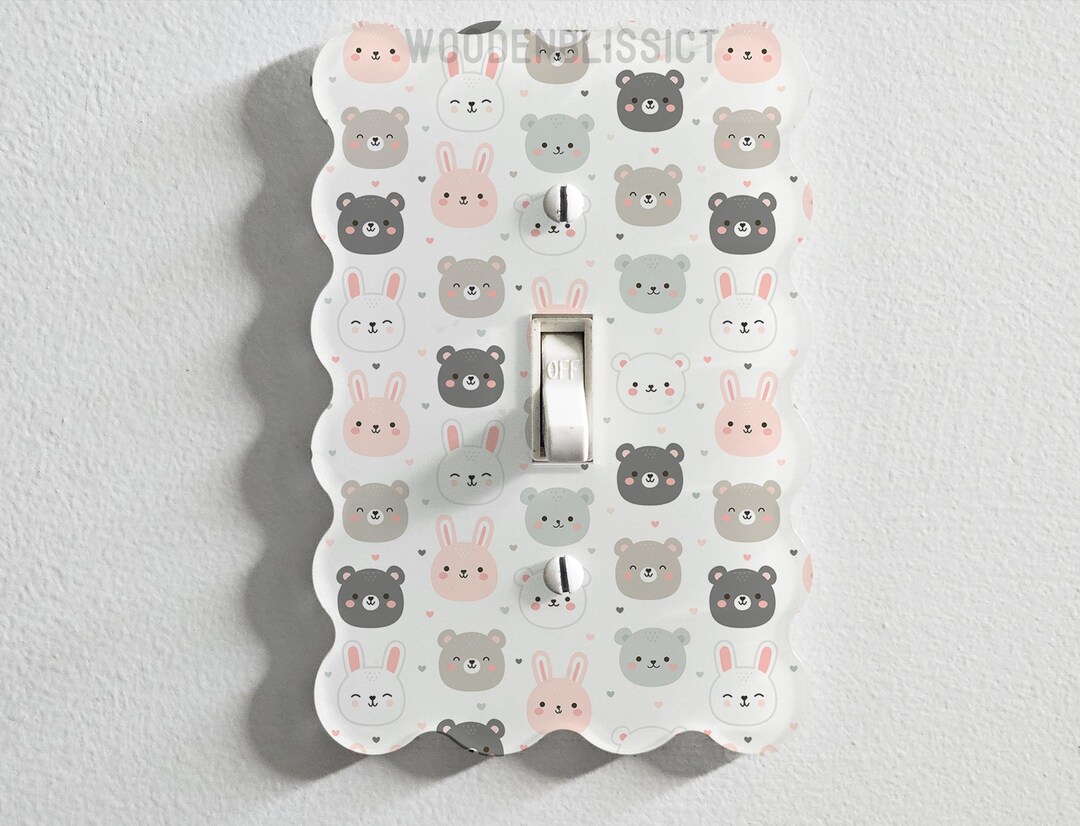 Light Switch Cover Plate, Cute Woodland Animals, Gender Neutral Decor ...