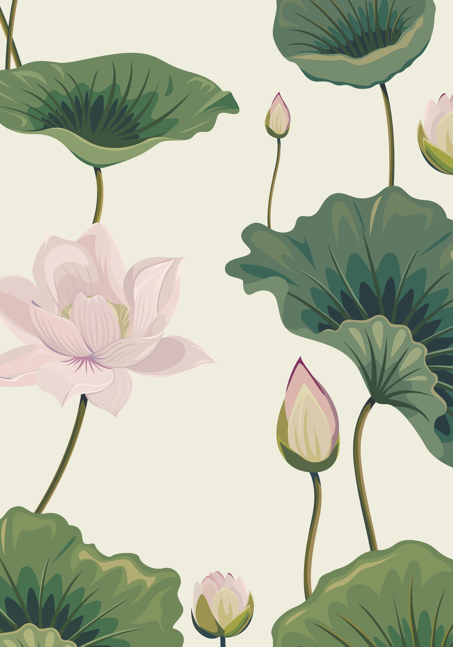 Water Lily Pattern Wallpaper Self Adhesive Pre-pasted - Etsy