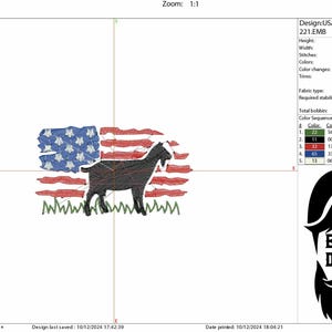 Machine Embroidery Files, Goat, Usa Flag, PES, DST, Xxx, Hus & More - Etsy