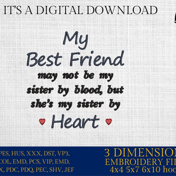 Best Friend Hand Embroidery - Etsy