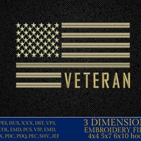 US Army Veteran Embroidery Designs, Embroidery File - Pes Hus Jef Vip ...