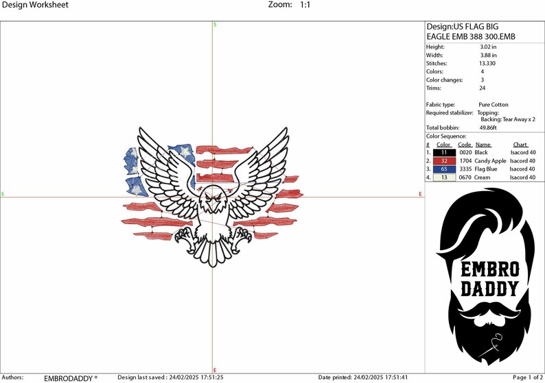 Machine Embroidery Files, American Flag, Eagle, PES, Dst, Xxx Hus ...