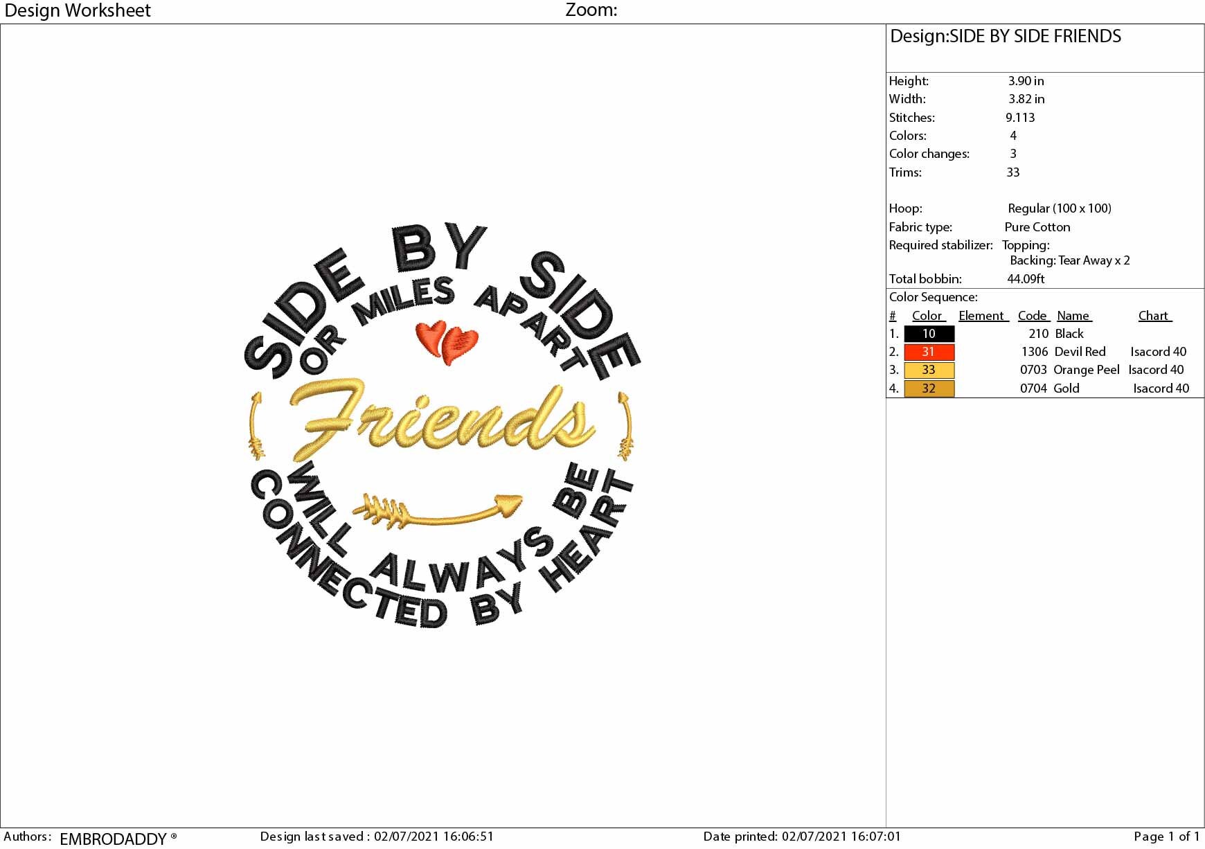 Machine Embroidery Friends, Embroidery Files, Side by Side or Miles ...