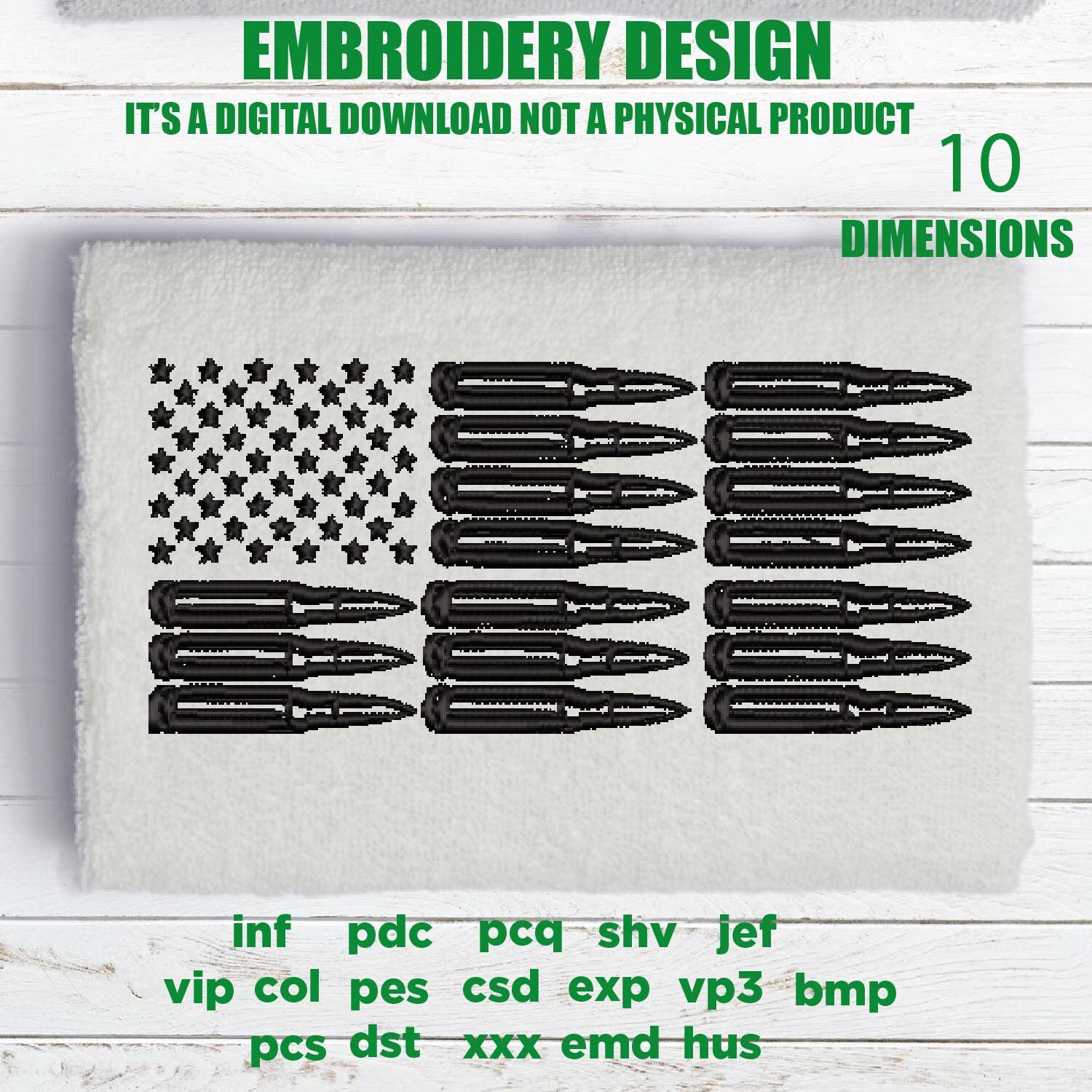 Machine Embroidery USA Flag Freedom 2nd Amendment Flag - Etsy