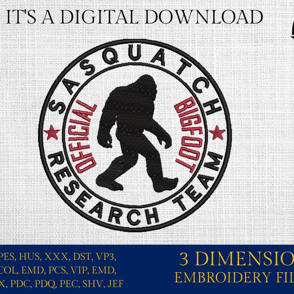 Sasquatch Pes Embroidery Design - Etsy