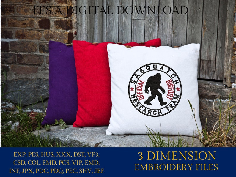 Machine Embroidery Files, Sasquatch Search Team Embroidery Files ...