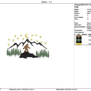 Machine Embroidery Files, Bigfoot Mountain Pes, Big Foot, Yeti ...