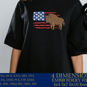 Machine Embroidery Files, Usa Flag Bison, DST, PES, Xxx, Hus & More - Etsy