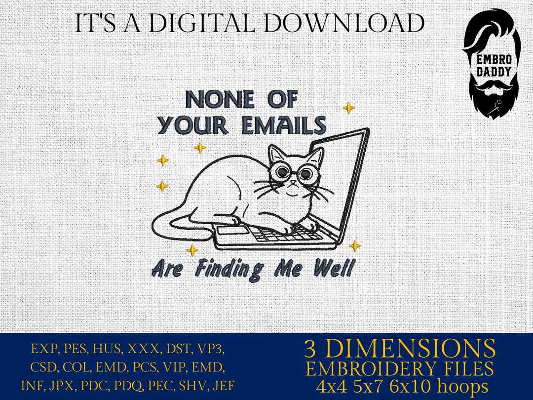 Machine Embroidery Files, None of Your Emails Are Finding Me Well ...