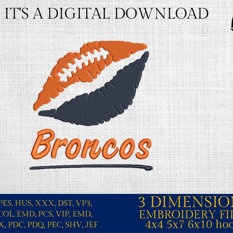 Broncos Embroidery - Etsy