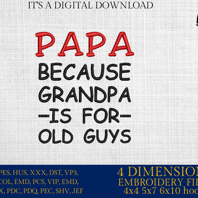 Papa Embroidery - Etsy
