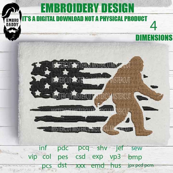 Sasquatch Embroidery - Etsy