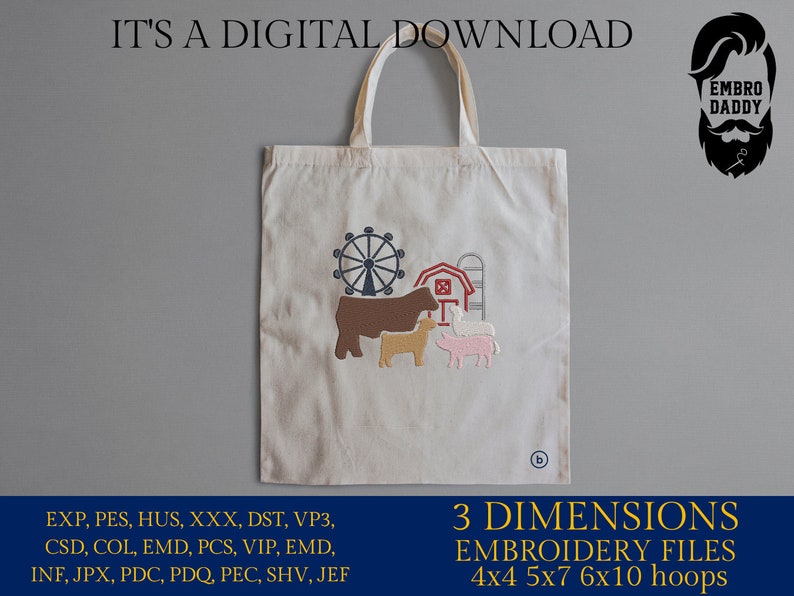 Machine Embroidery Files, Fair Season, Show Livestock, Show Pig, Steer ...