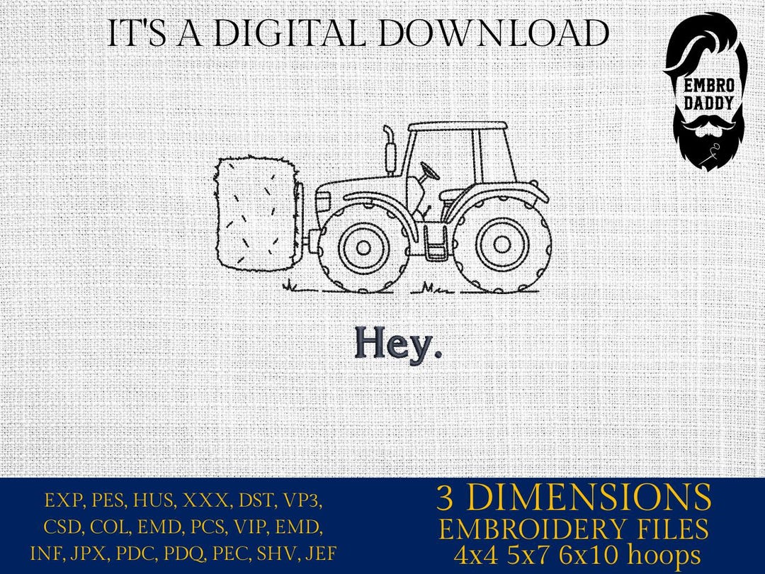 Machine Embroidery Files, Just Saying Hey, Hay, Puns, Tractor, Rodeo ...