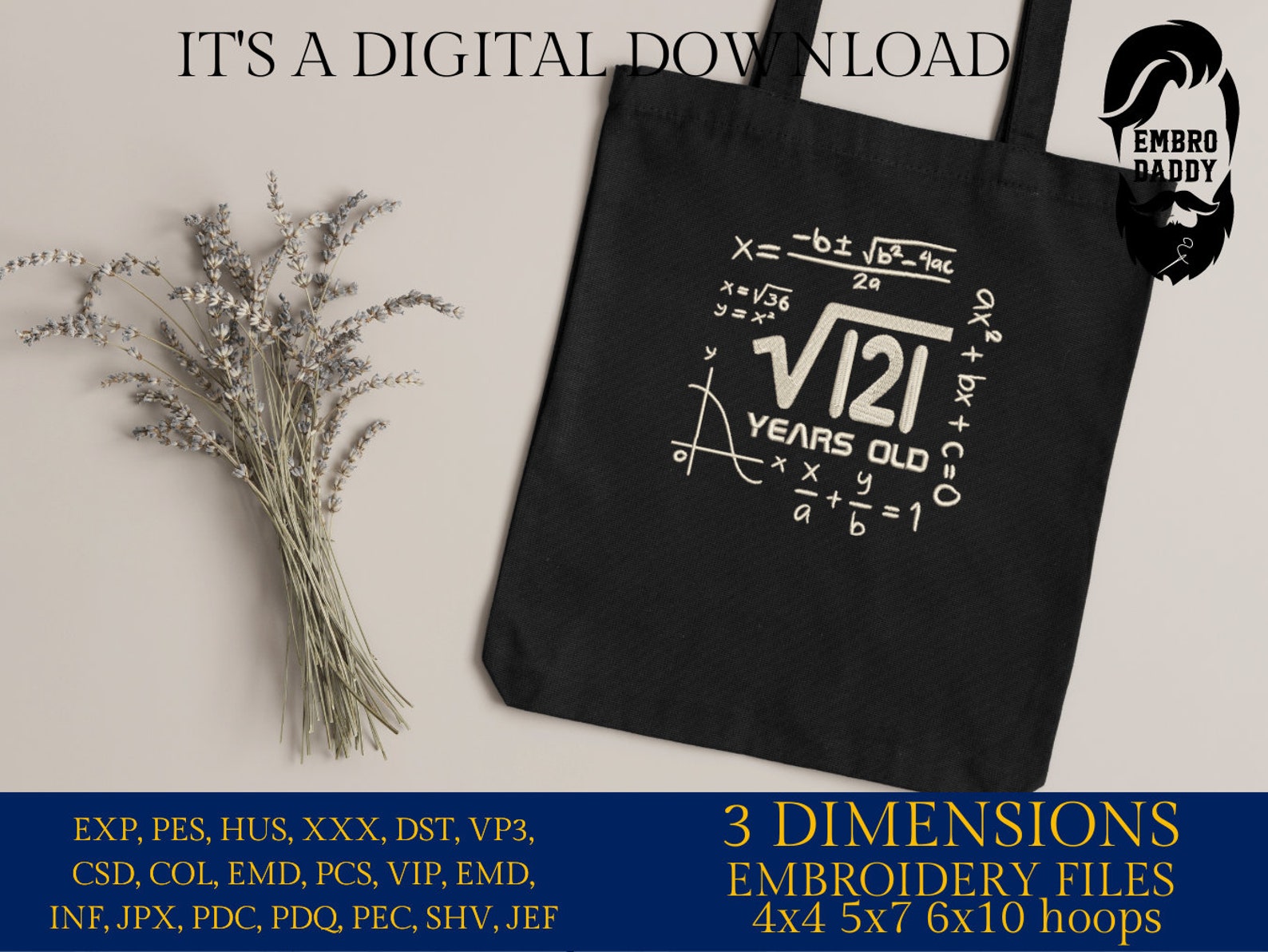Machine Embroidery Files, 11 Th Birthday, Math, Eleven, Square Roots ...