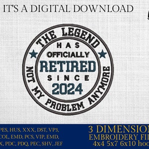 Retired 2024 Embroidery Pattern File in PES, DST, Hus & More - Etsy