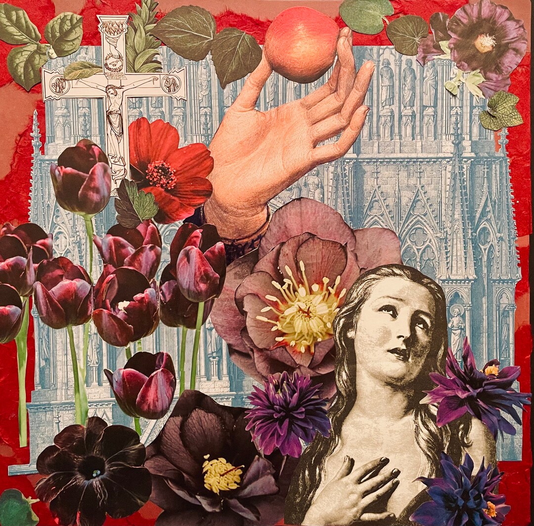 Christian Woman Collage Art Print: Gothic Religious Home Decor - Etsy