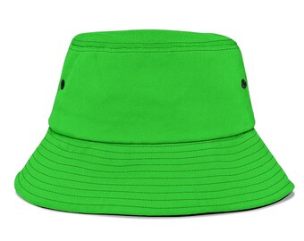 Lime Green Bucket Hat - Etsy
