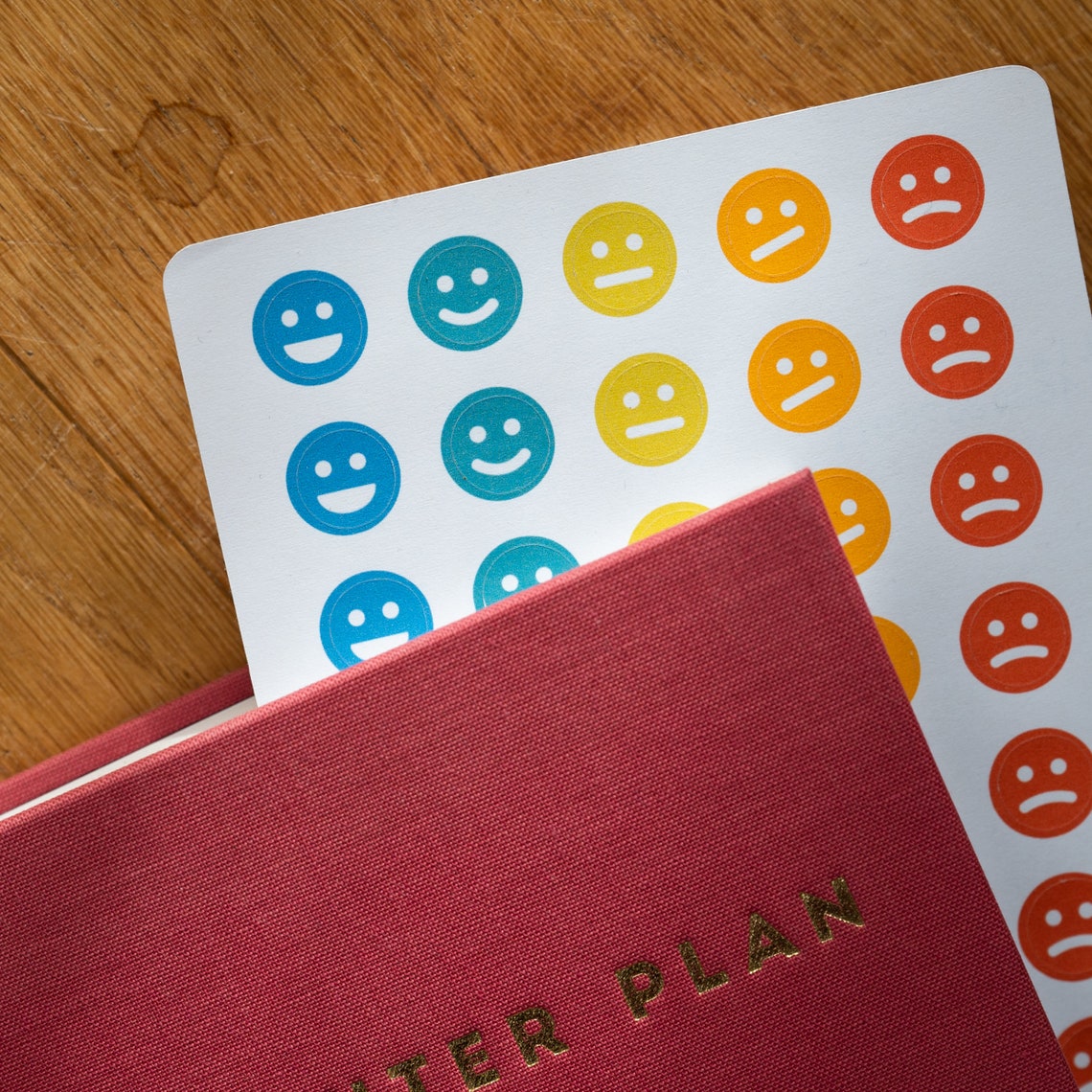 Smiley Emoji Mood Tracker Sticker - Etsy
